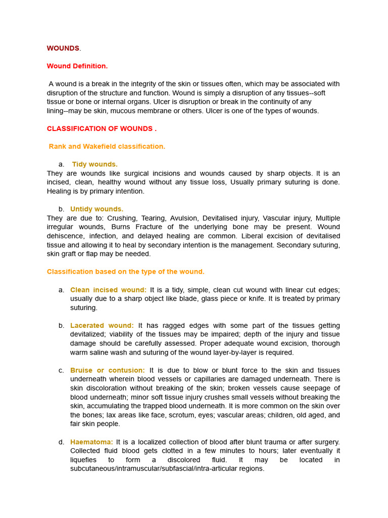 Wound and Wound Healing - 2 | PDF | Wound Healing | Healing