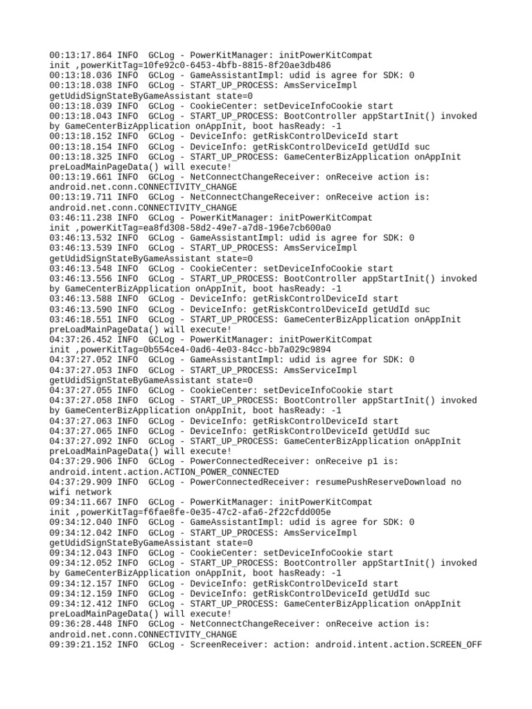 GameCenter App Initialization Logs | PDF