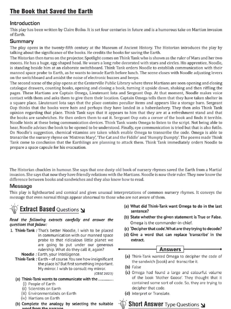 The Book That Saved The Earth | PDF