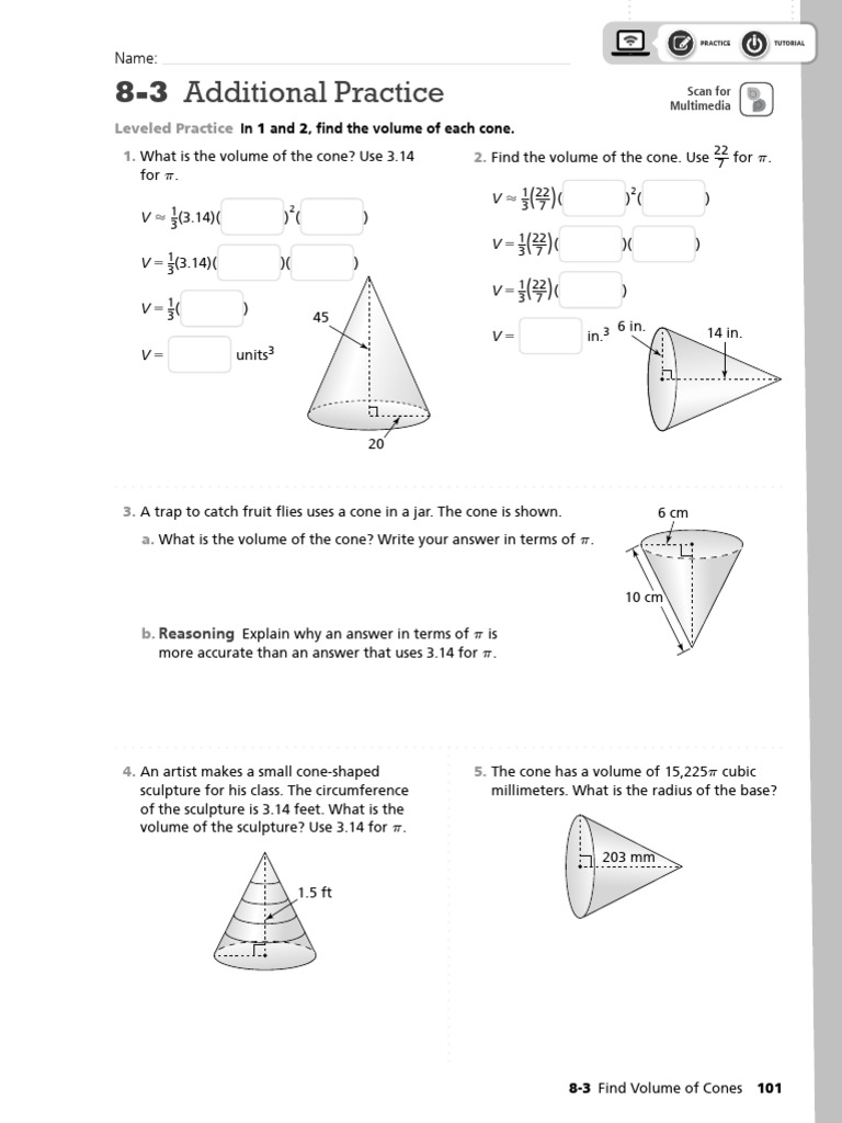 08_03 Practice Sheet | PDF | Volume | Euclidean Geometry
