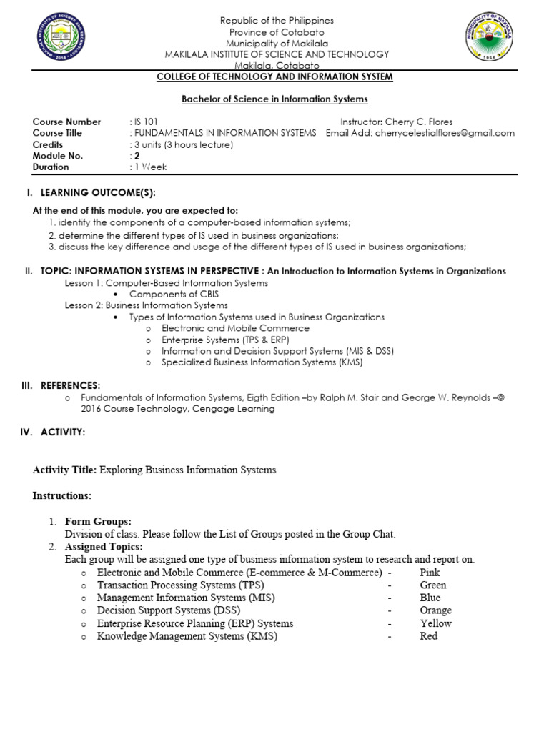 ACTIVITY-2-PART-1 | PDF | Decision Support System | Enterprise Resource ...