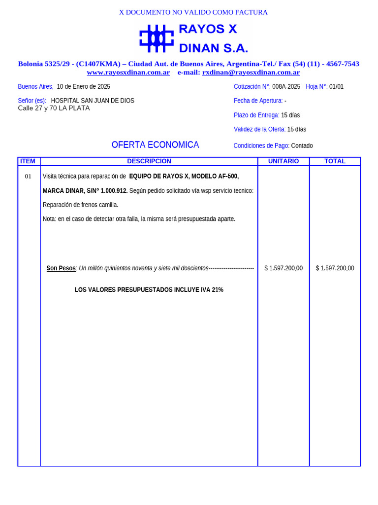 008a-2025 Hosp San Juan de Dios - Visita Rep Hemo | PDF