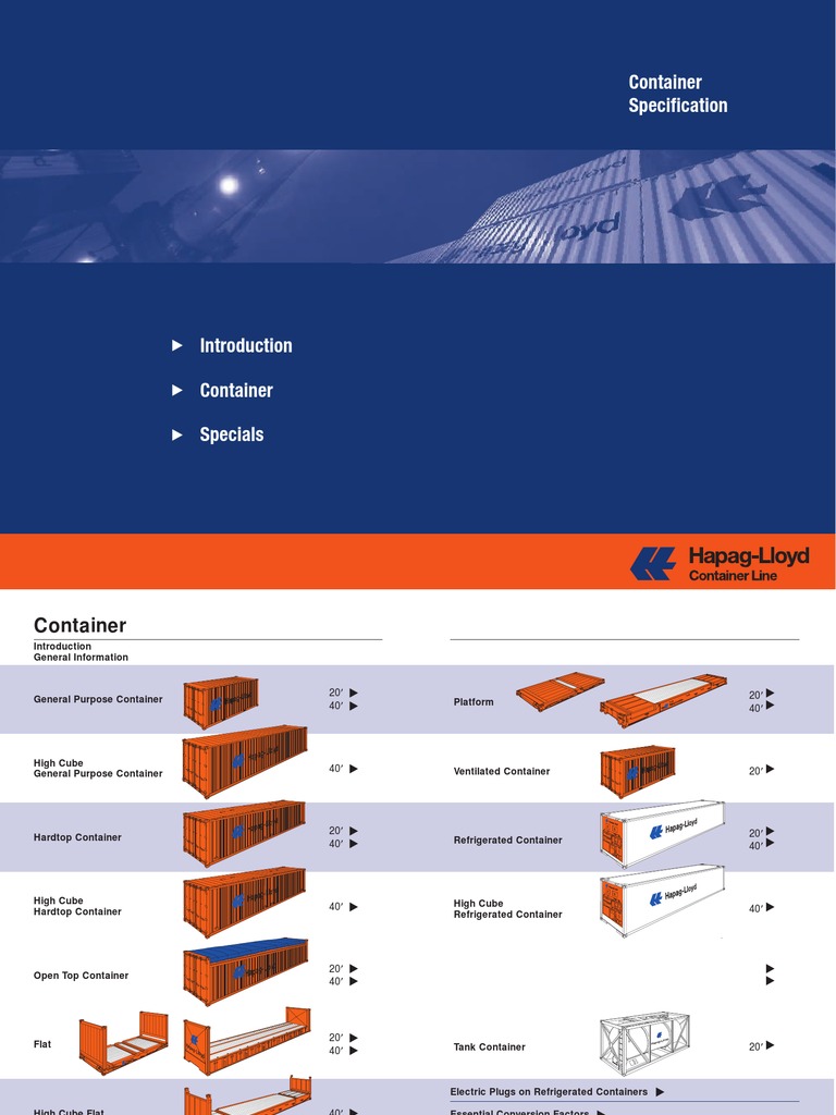 Container Specification | Door | Cargo