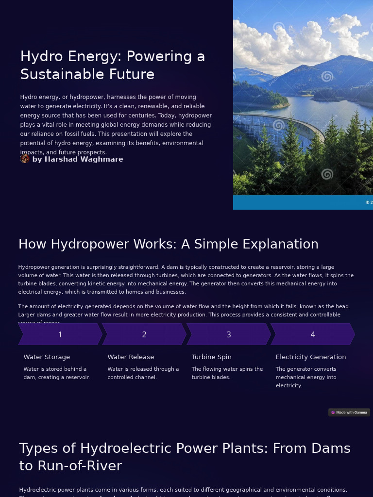 Hydro Energy Powering A Sustainable Future | PDF | Hydroelectricity ...