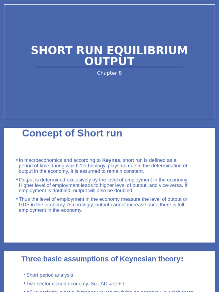 Short Run Equilibrium Output | PDF | Economics | Aggregate Demand
