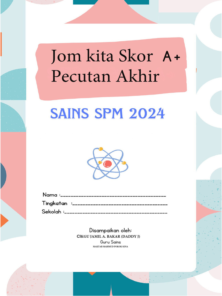 Pecutan Akhir SPM 2024 Bahan Pelajar | PDF