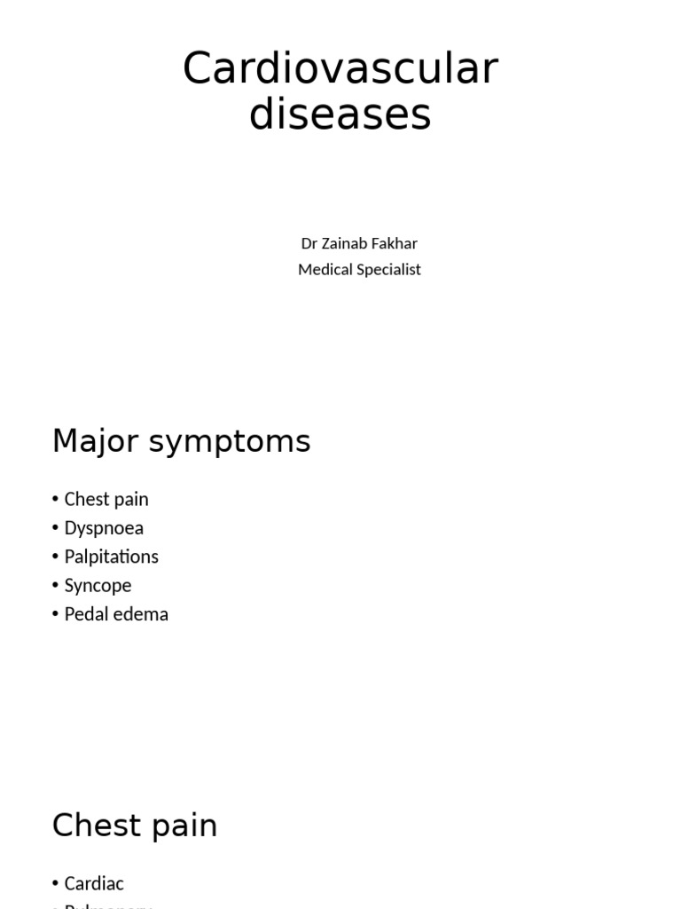 Cardiac Symptoms | PDF