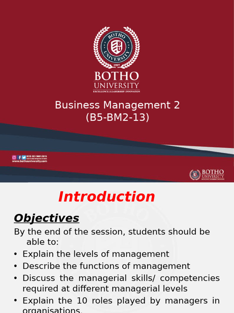 Week 1 Introduction To BM2 Updated | PDF | Communication | Goal
