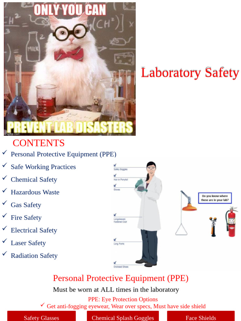 Lab Safety Presentation | PDF | Fires | Cornea