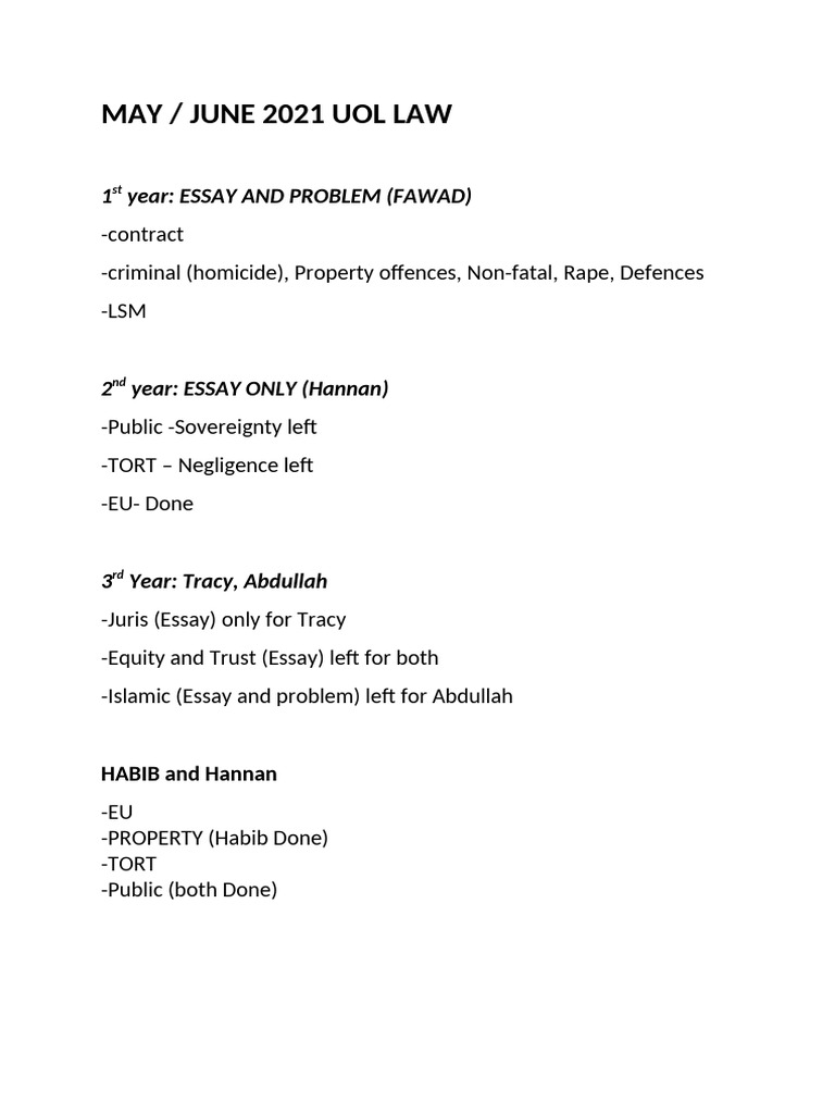 May June 2021 Uol Law | PDF