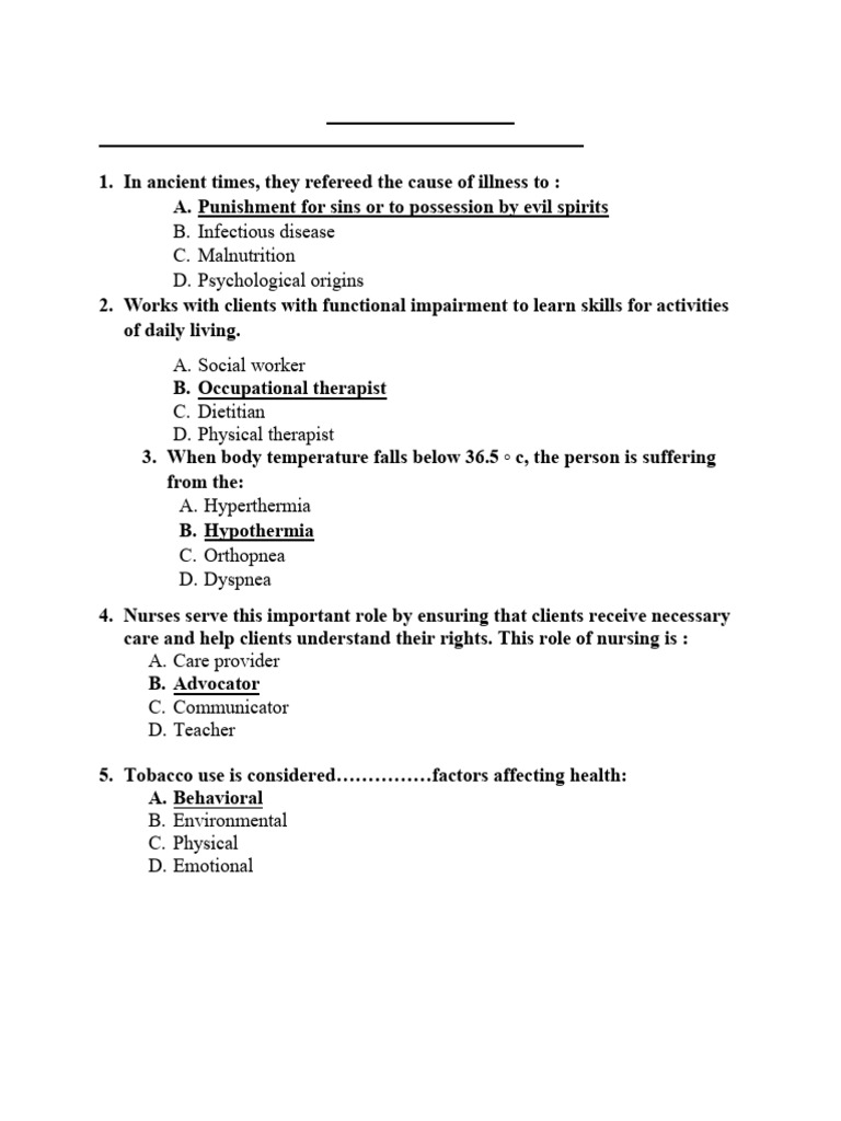 Midterm Theory Model B Model Answer | PDF | Blood Pressure | Nursing