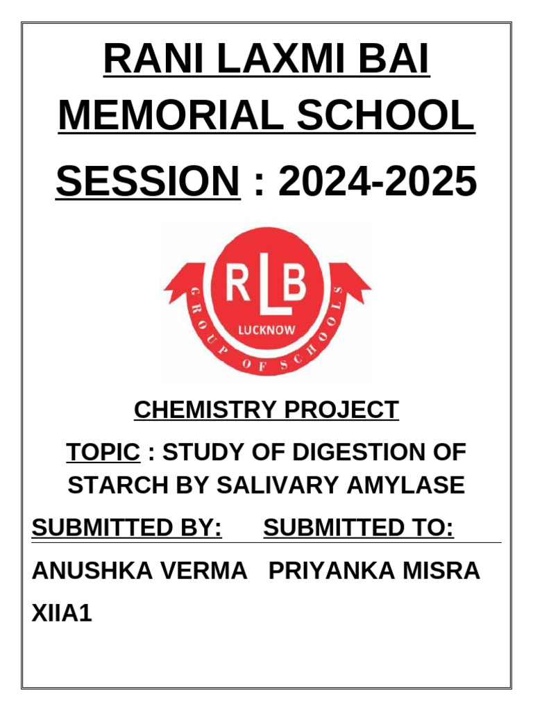 Rani Laxmi Bai Memorial School | PDF | Chemistry
