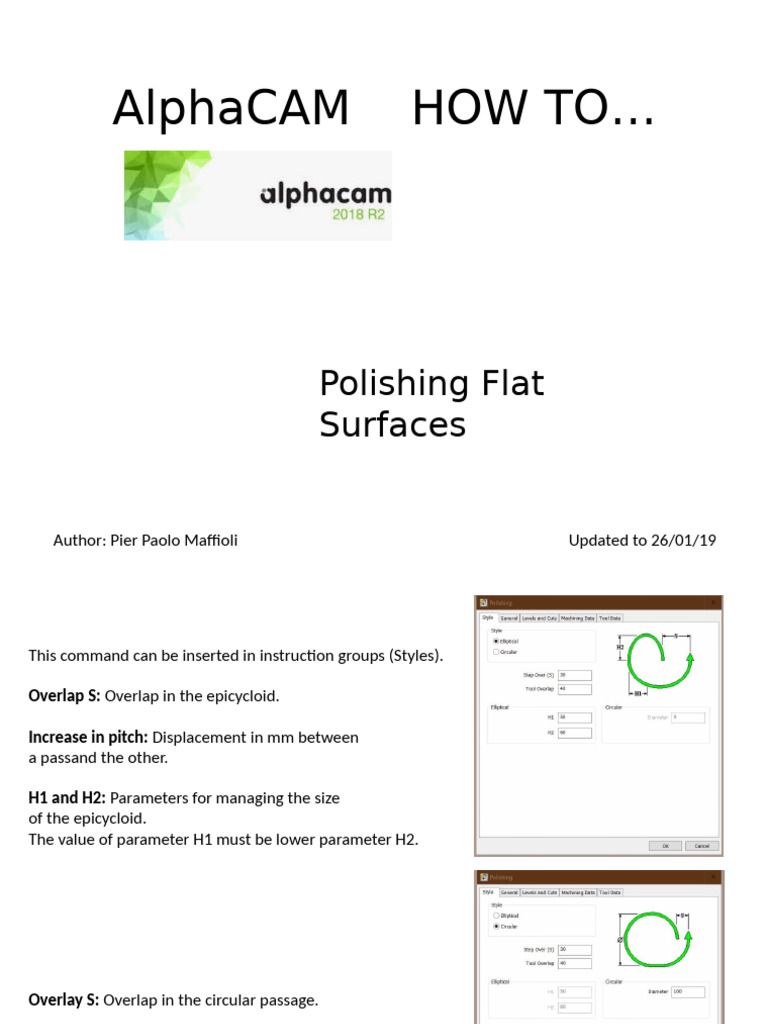 AlphaCAM HOW TO_ENGLISH_Polishing flat surfaces | PDF