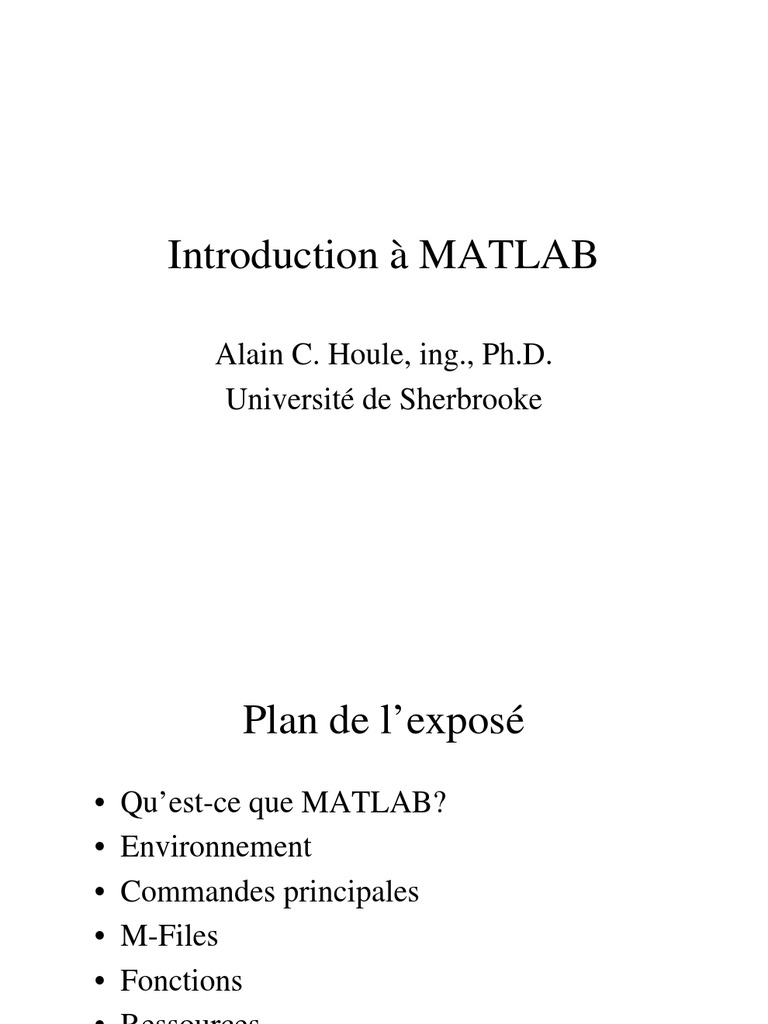 Introduction MATLAB | PDF