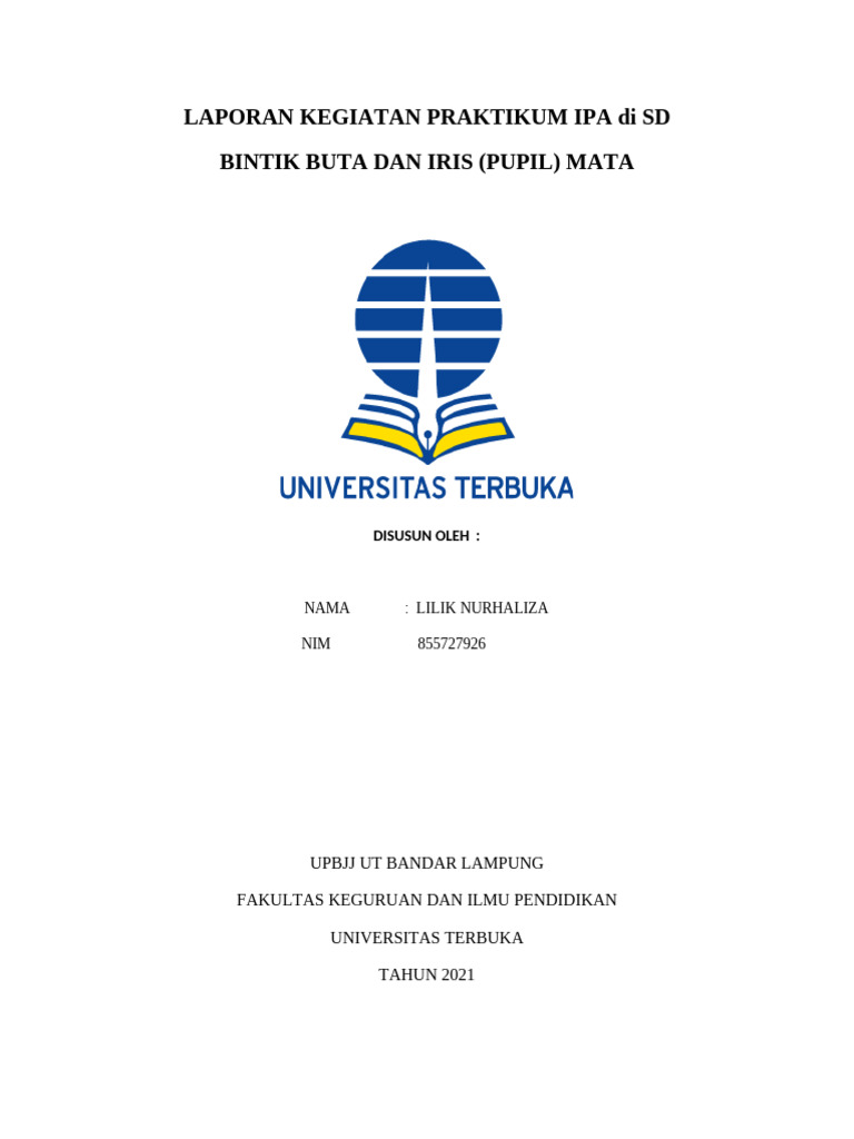 Eksperimen Bintik Buta & Pupil Mata | PDF