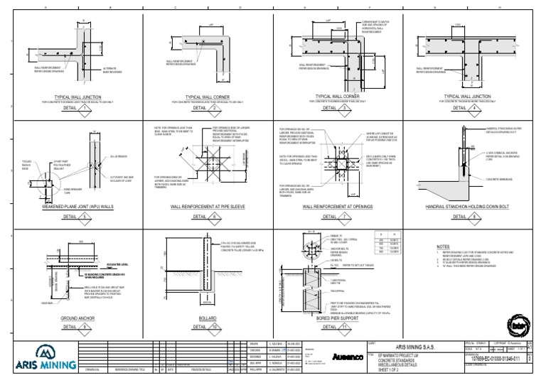 Concrete Standards Formwork Drawing | PDF | Building Technology | Materials