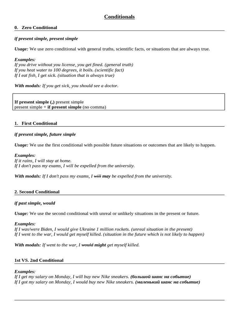 Conditionals + I Wish:if Only - Theory | PDF | Grammar | Linguistics