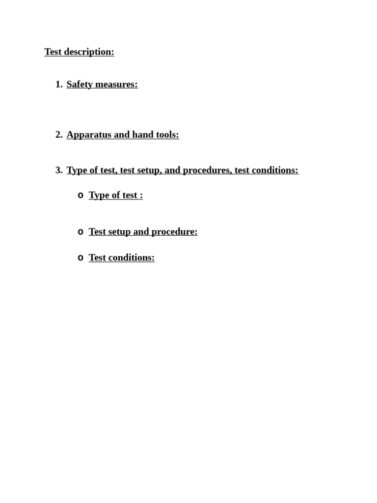 Test Description | PDF