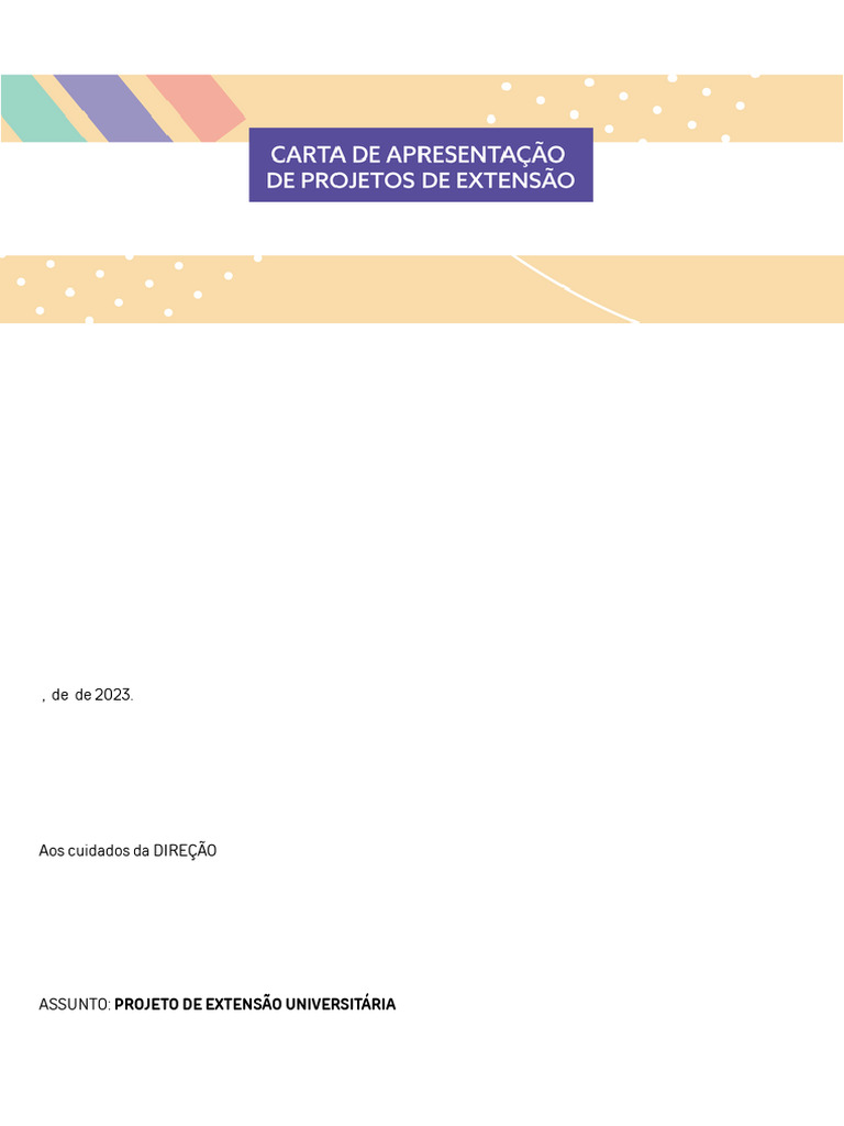 Carta de Apresentacao - Docx - 20241015 - 220558 - 0000 | PDF | Pedagogia