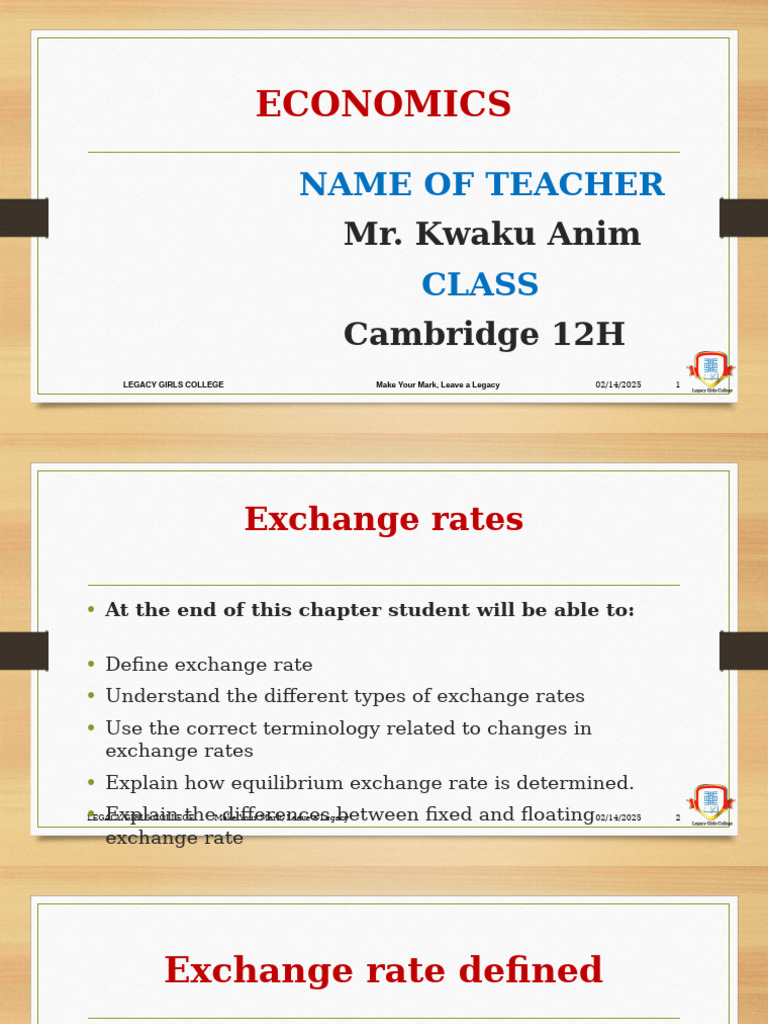 LESSON 38-Exchange Rates | PDF | Exchange Rate | Purchasing Power Parity