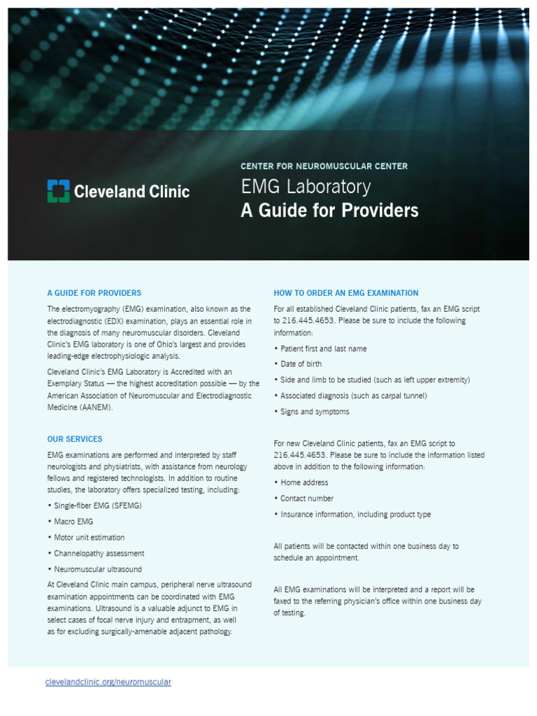 14 Neu 674 Emg Laboratory Guide For Providers | PDF | Electromyography ...