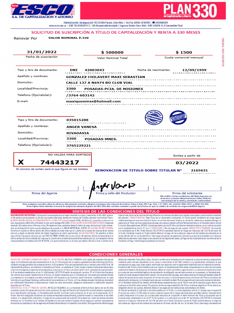 S - X74443217 0004942 Renov | PDF