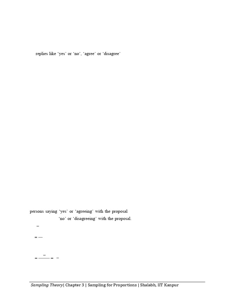 Chapter3 Sampling Proportions Percentages | PDF | Estimator | Sampling ...
