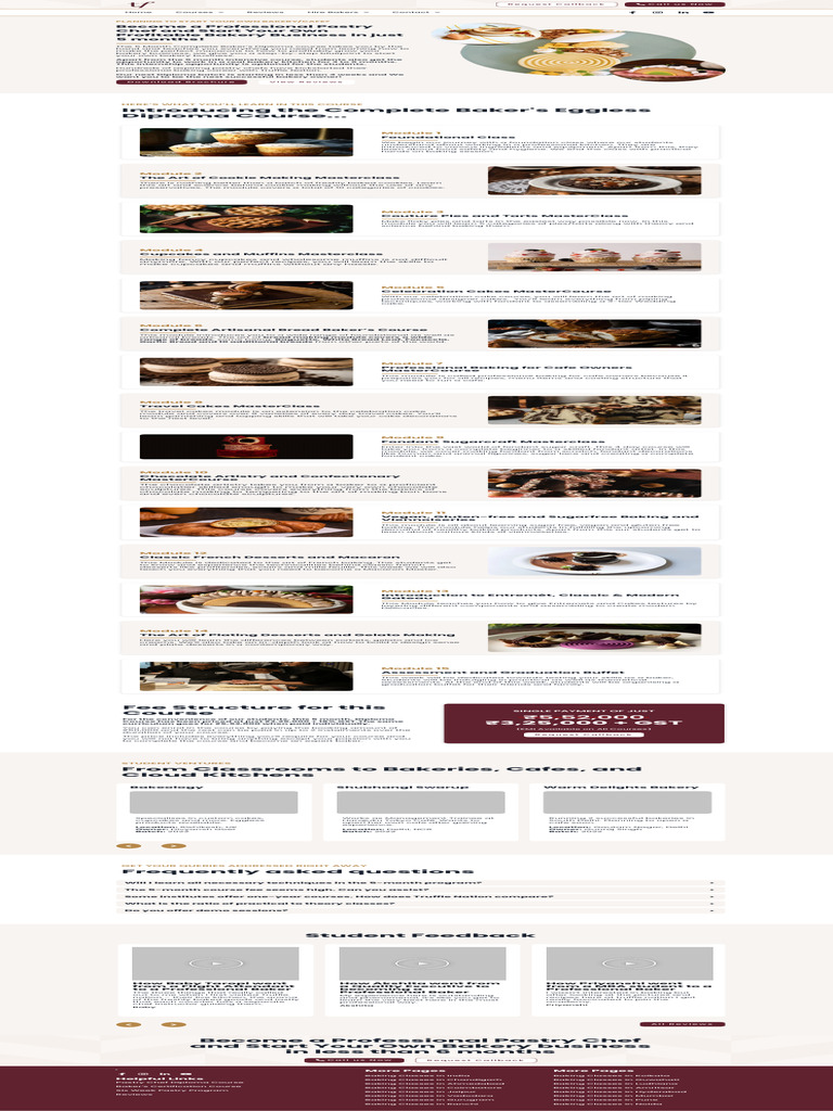 Pastry Chef Course in Delhi - International Diploma Program - Truffle Nation | PDF | Cakes | Cupcake