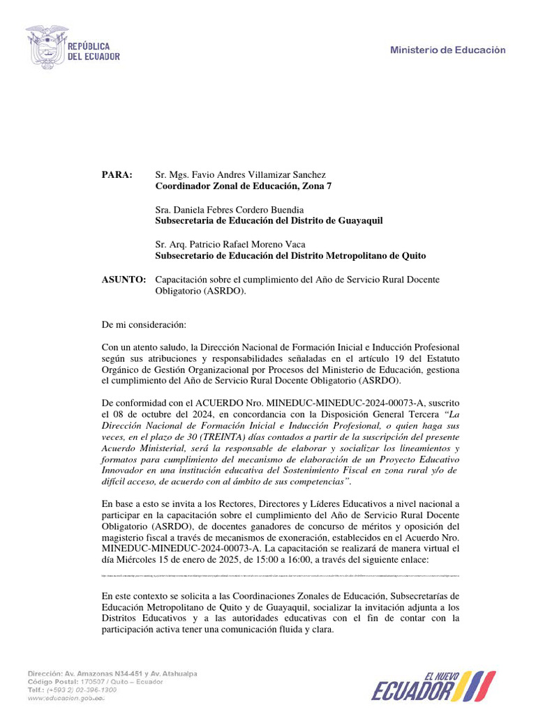 MINEDUC-SDPE-2025-00010-M | PDF | Ecuador