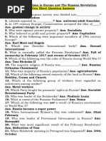 Russian Revolution Note Class 9 | PDF | Russian Empire | Vladimir Lenin