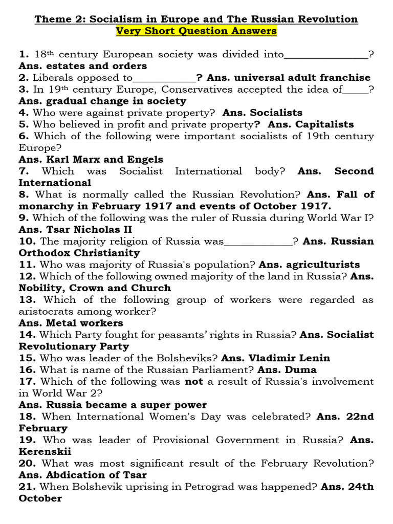 IX-HIS CH 2 Remedial Q&A | PDF | Vladimir Lenin | Bolsheviks