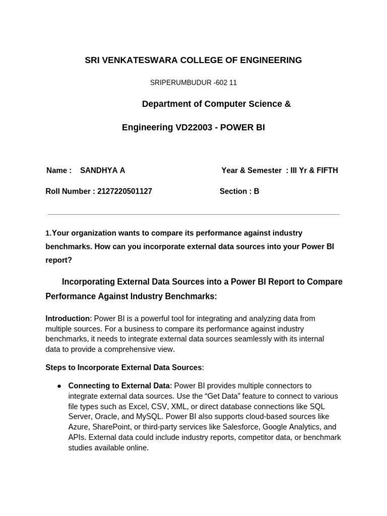 PowerBI Assignment | PDF | Information Technology | Information Science