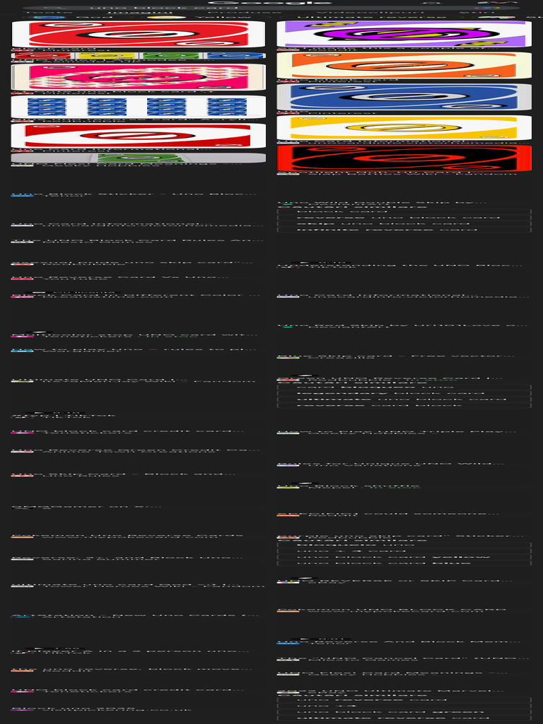 Uno Block Card - PHT | PDF | Playing Cards | Games Of Mental Skill