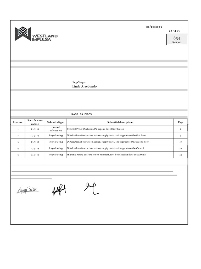 SD - Temple HVAC Ductwork and Piping Distribution - Spec 23 3113 | PDF
