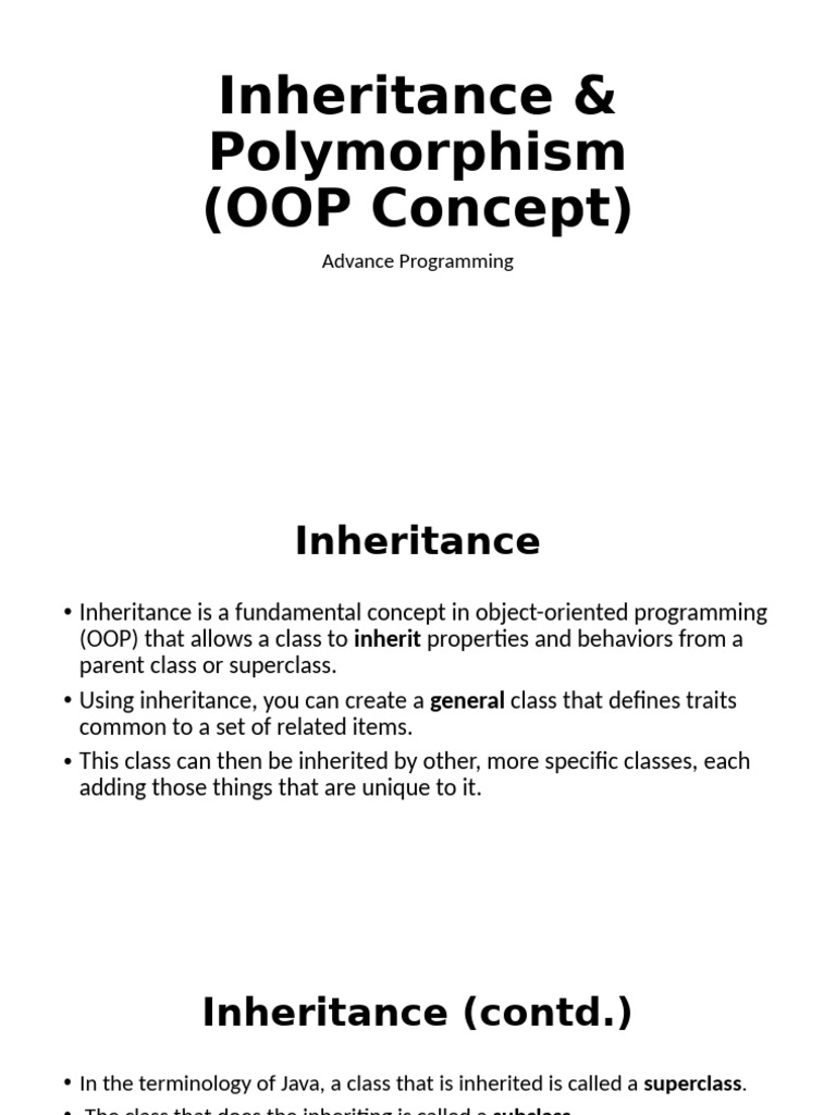Inheritance & Polymorphism | PDF | Inheritance (Object Oriented ... Inheritance & Polymorphism | PDF | Inheritance (Object Oriented ...