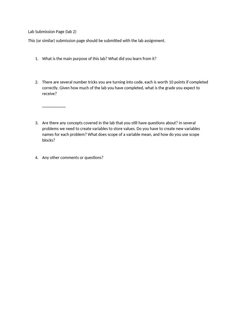 Lab 1 Submission Page | PDF