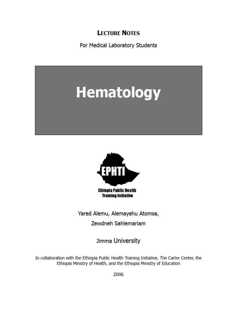 LECTURE NOTES For Medical Laboratory Stu | PDF | Haematopoiesis ...