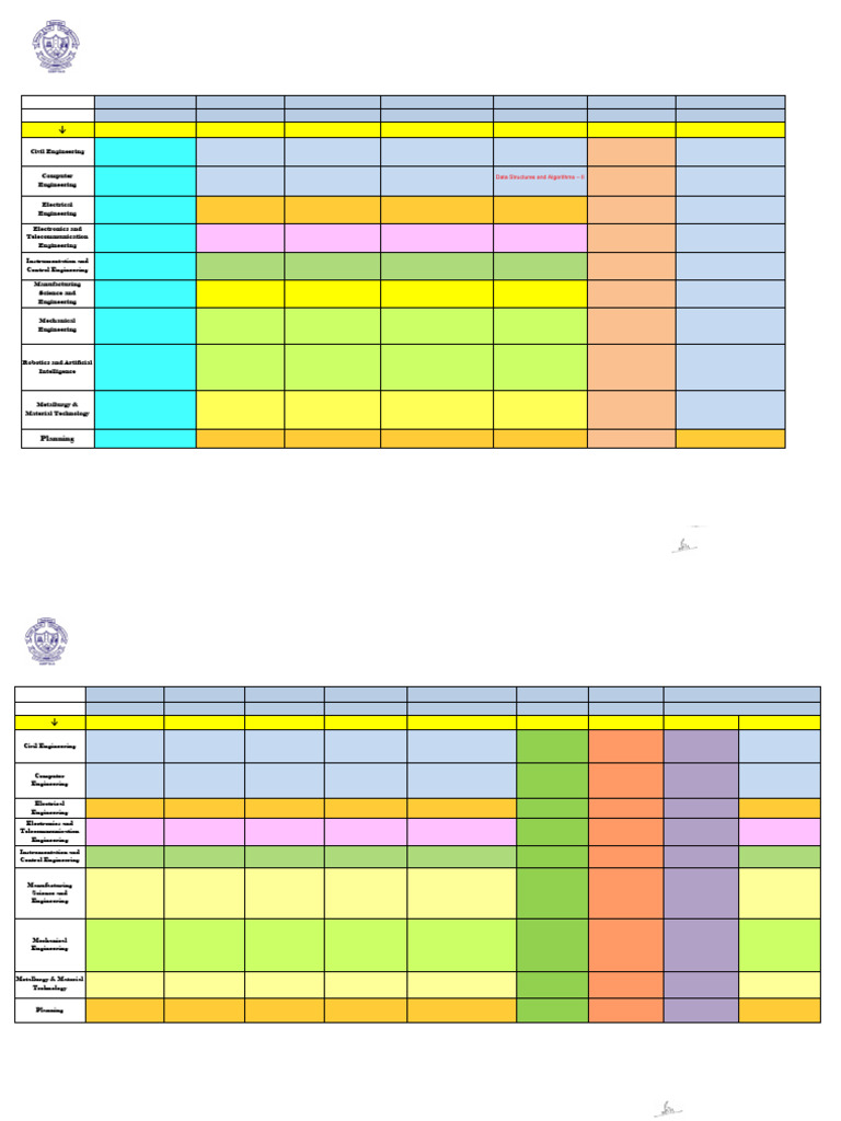 MID Sem Time Table Feb 2024-25 Even Sem | PDF | Partial Differential ...