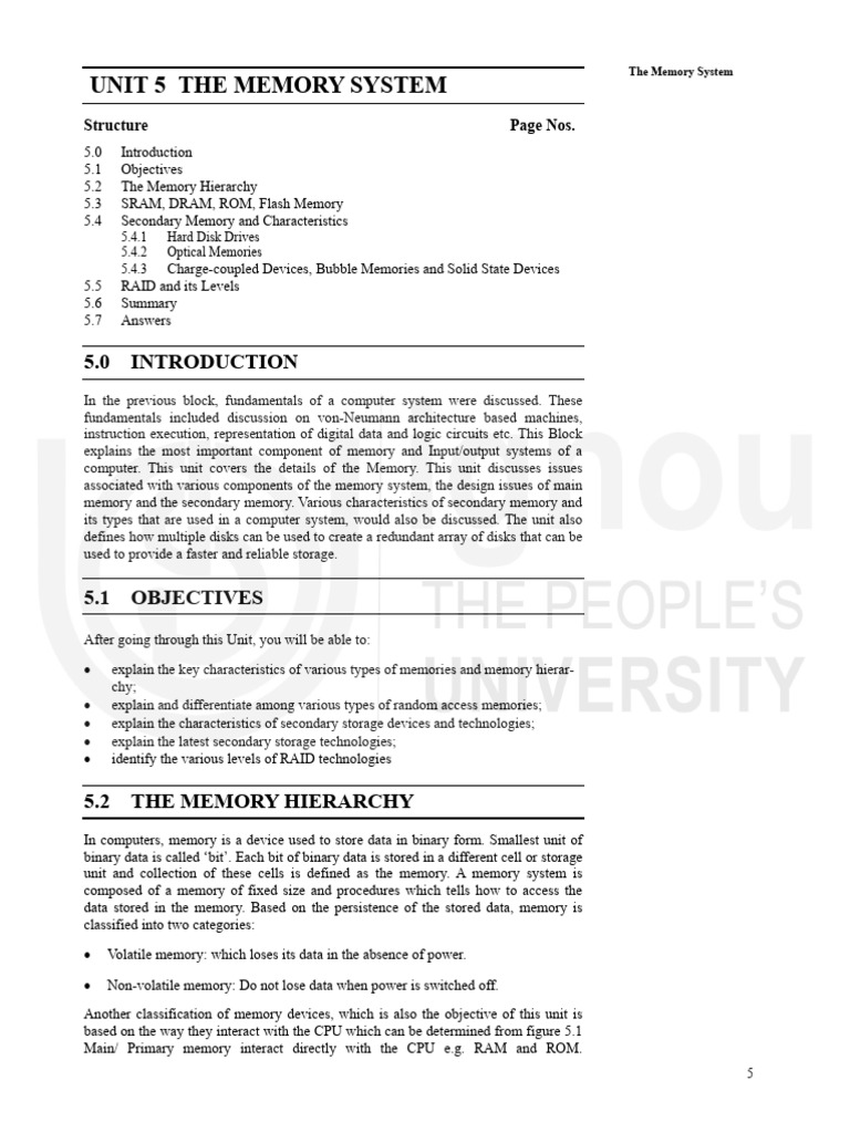 Block 2 Memory Input Output-4 | PDF | Computer Data Storage | Random Access Memory