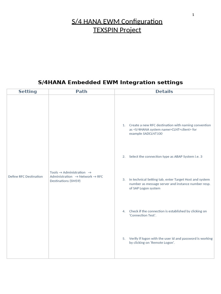 S/4HANA EWM Configuration Steps | PDF | Computing | Software