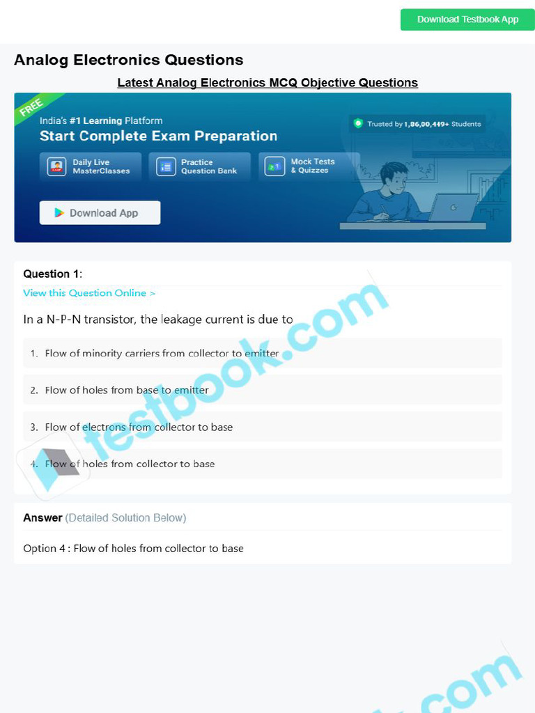 MCQ Analog | PDF