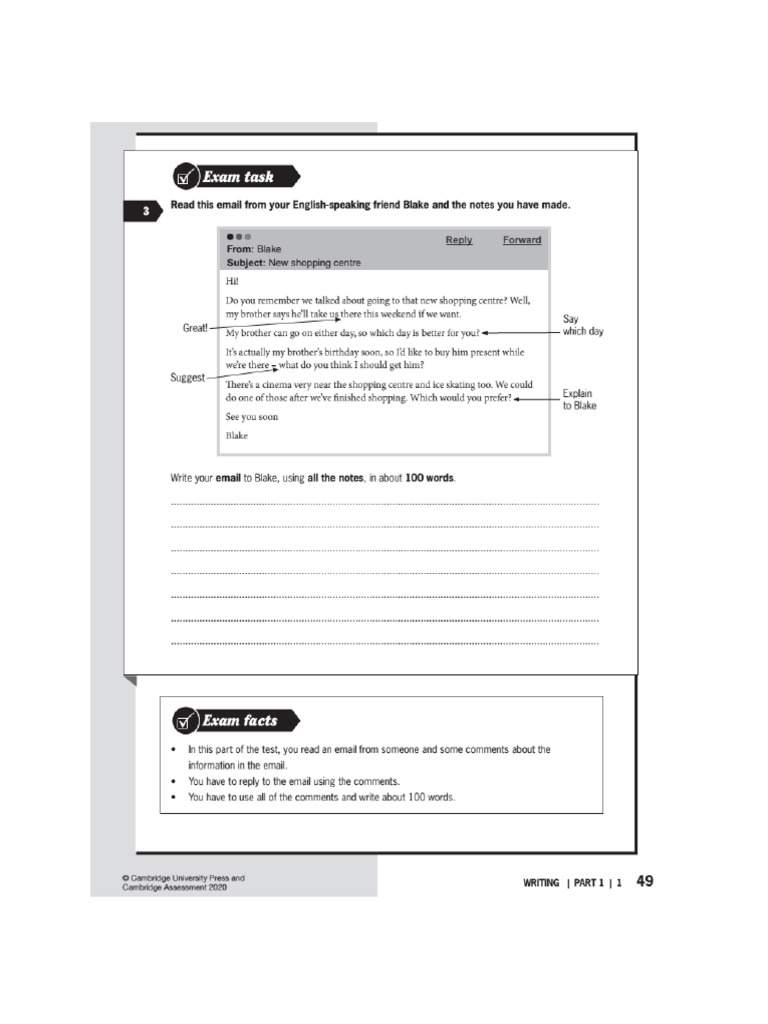 Booster B1 - Writing | PDF