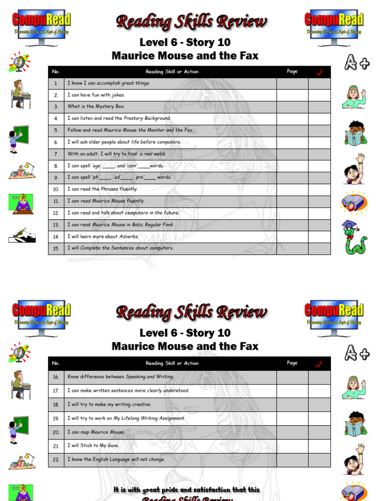 001 Level 6 Story 10 Maurice Mouse and The Fax | PDF