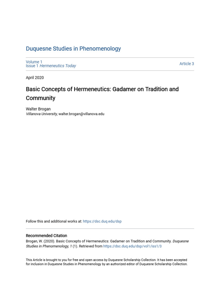 Basic Concepts of Hermeneutics | PDF | Hermeneutics | Metaphysics