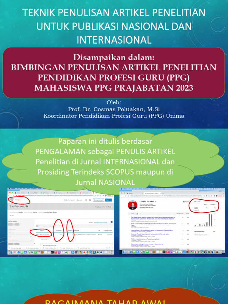 PPG Prajabatan Penulisan Artikel PTK 2023 2 | PDF