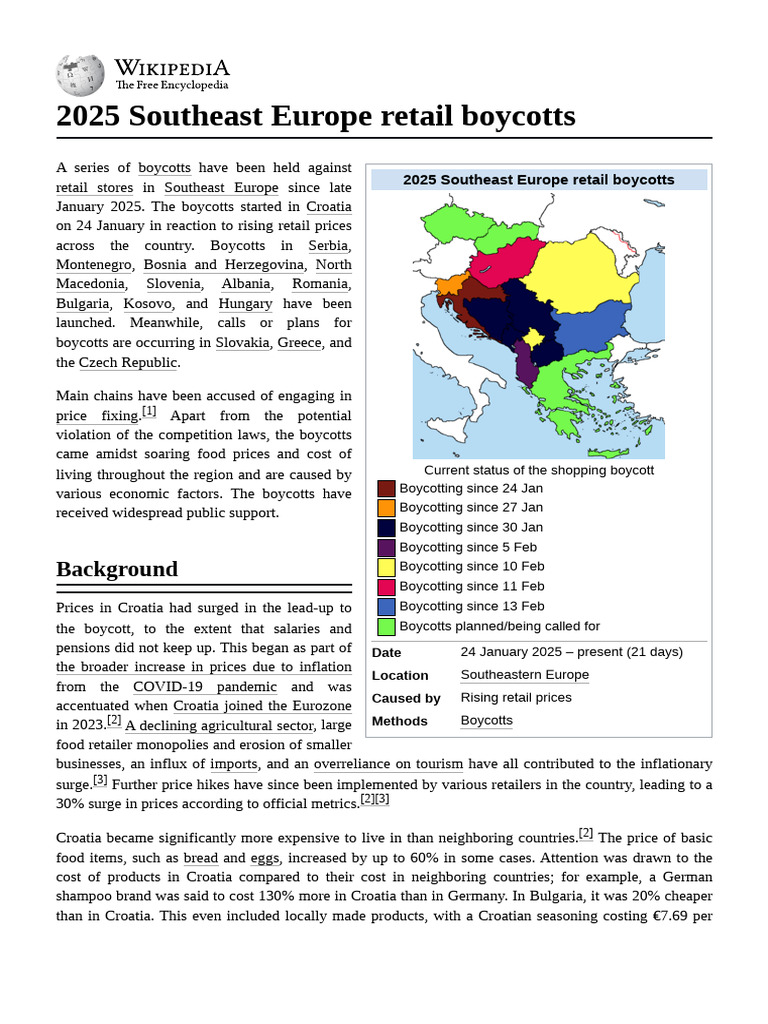 2025_Southeast_Europe_retail_boycotts | PDF | Cost Of Living