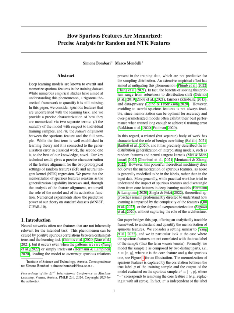 6427_How_Spurious_Features_are | PDF | Accuracy And Precision | Applied ...