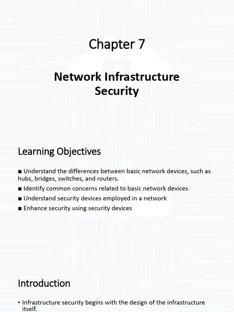 Chapter 7 Network Infrastructure Security - Students Version | PDF | Computer Network | Proxy Server