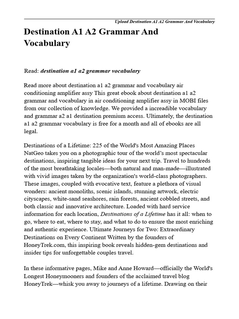 Destination A1a2 | PDF | Curriculum | Teachers