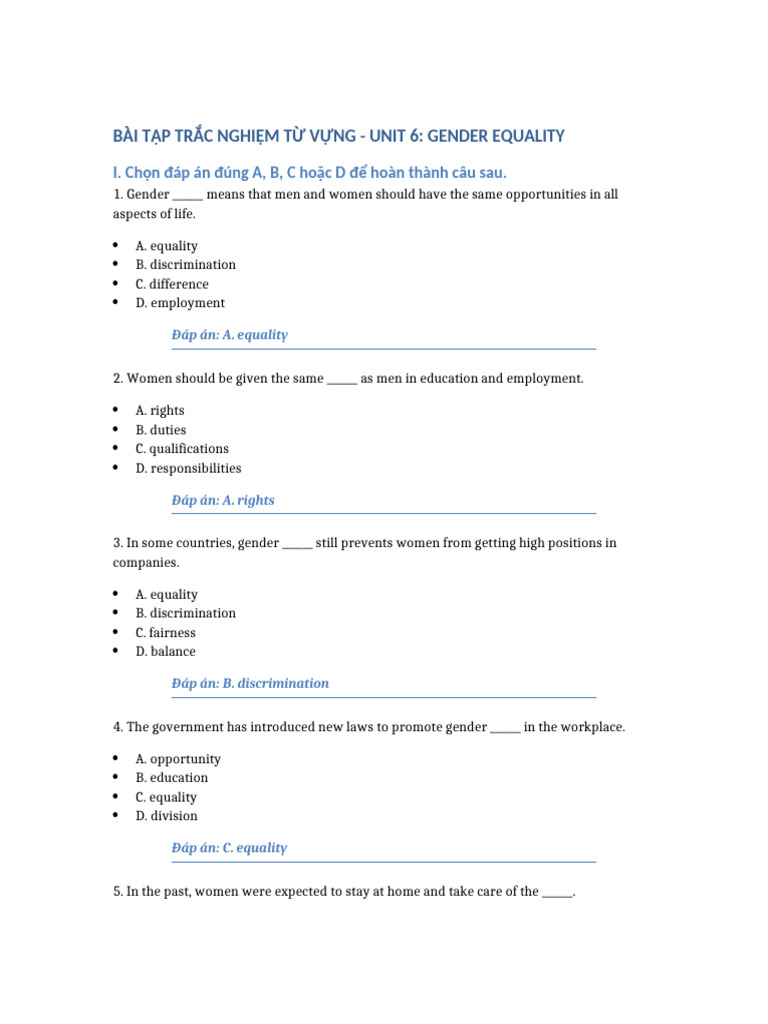 Gender_Equality_Quiz | PDF